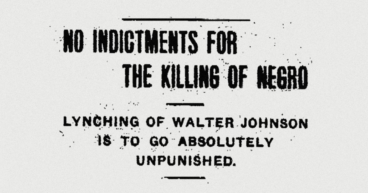 On Sep 05, 1912: Walter Johnson Lynched in Princeton, West Virginia