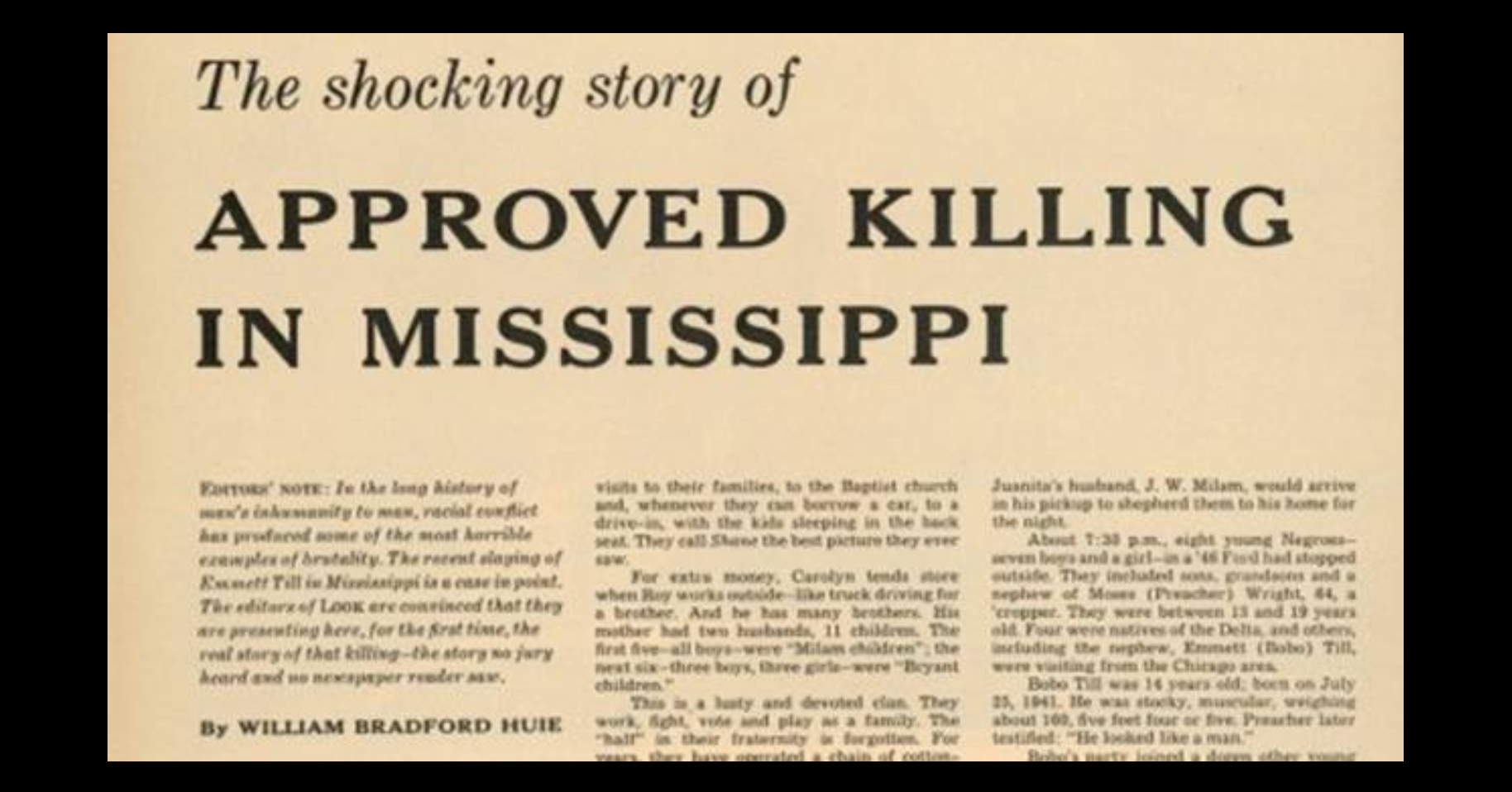 On Jan 24, 1956: Men Who Murdered Emmett Till Confess in Look Magazine